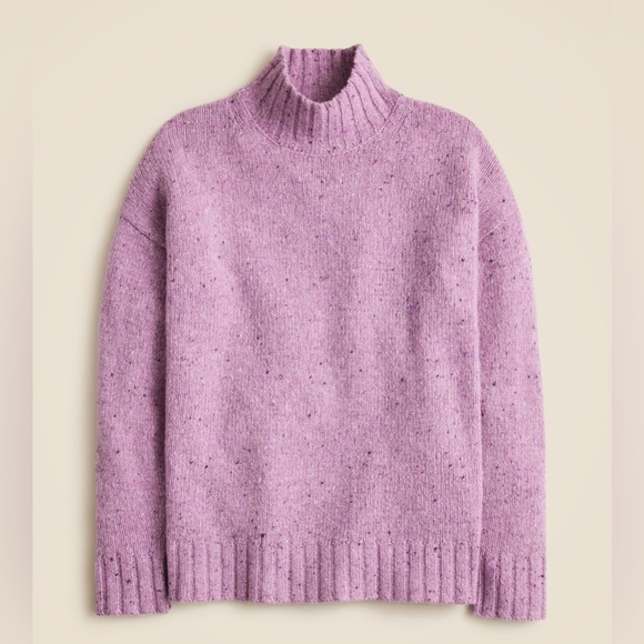 J. Crew | Sweaters | J Crew Relaxed Turtleneck Sweater W Donegal Wool ...